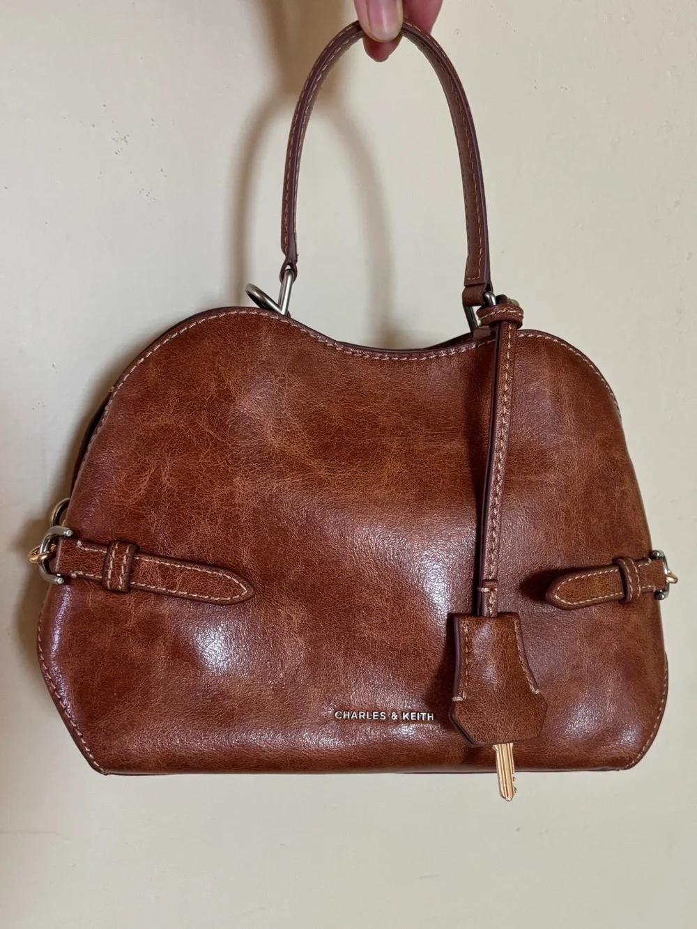 Charles & Keith | Bags | Charles Keith Delfina Tote Purse In Distressed ...